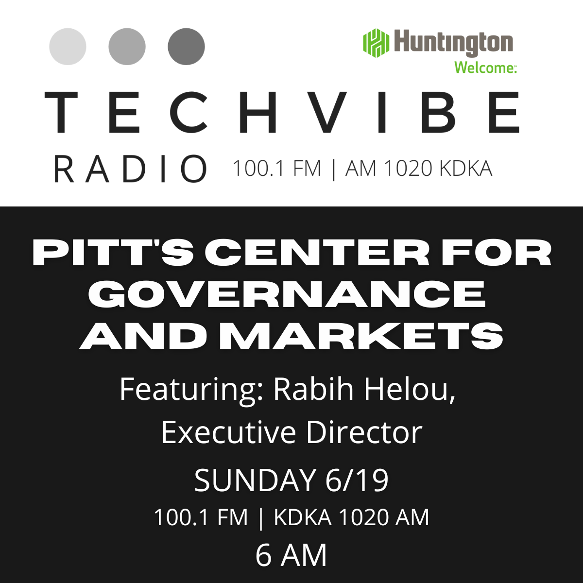 TechVibe RadioTalks to Pitt's Center for Governance and Markets