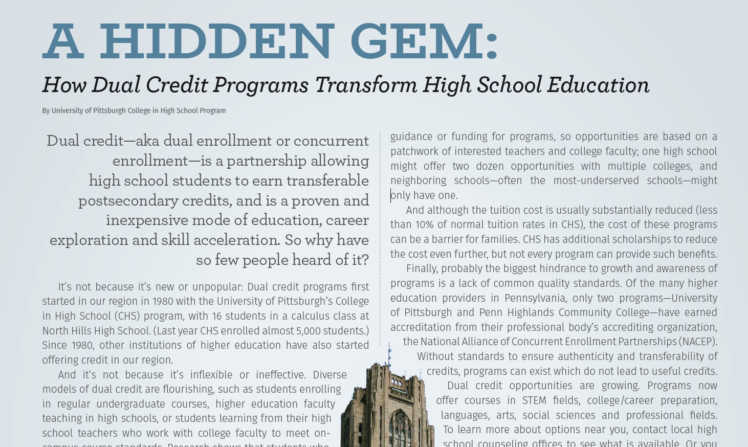 A Hidden Gem: How Dual Credit Programs Transform High School Education