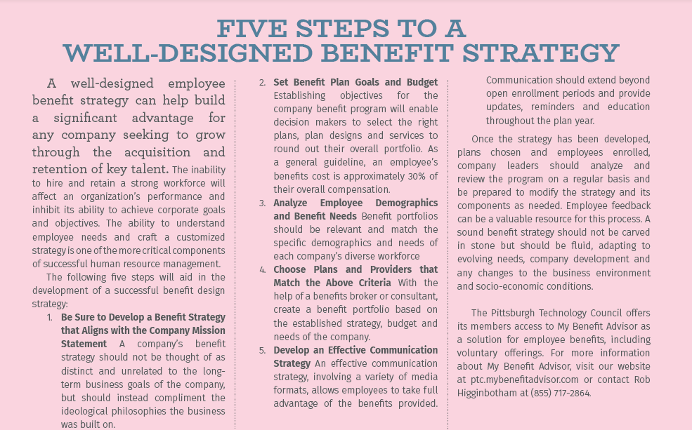 Five Steps to a Well-Designed Benefit Strategy