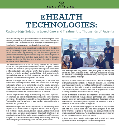 EHealth Technologies: Cutting-Edge Solutions Speed Care and Treatment ...