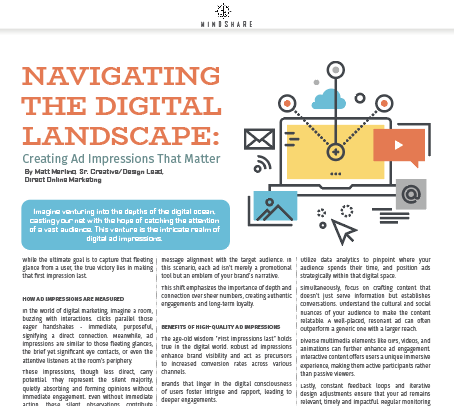 MindShare: Creating Ad Impressions That Matter