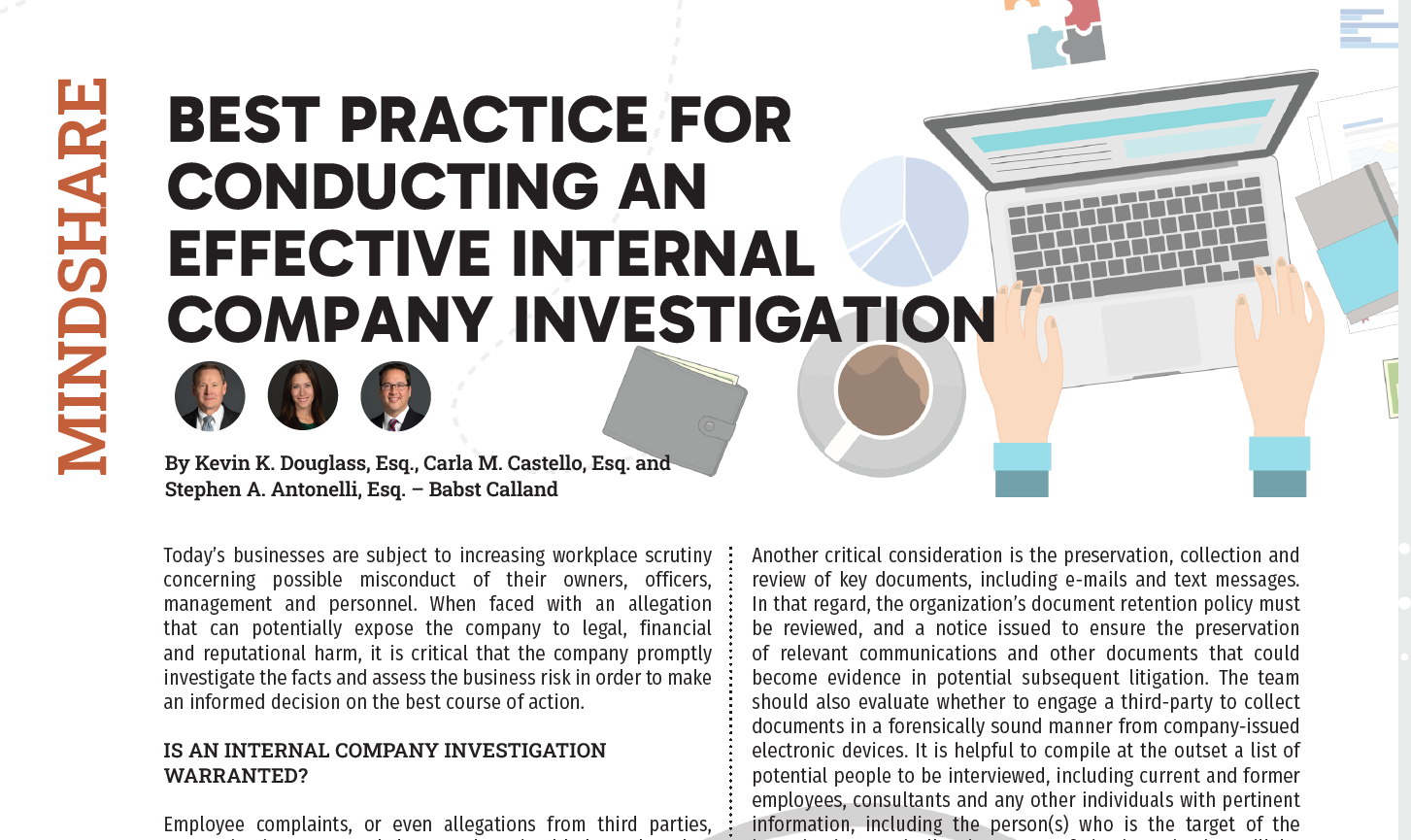 Best Practice for Conducting an Effective Internal Company Investigation